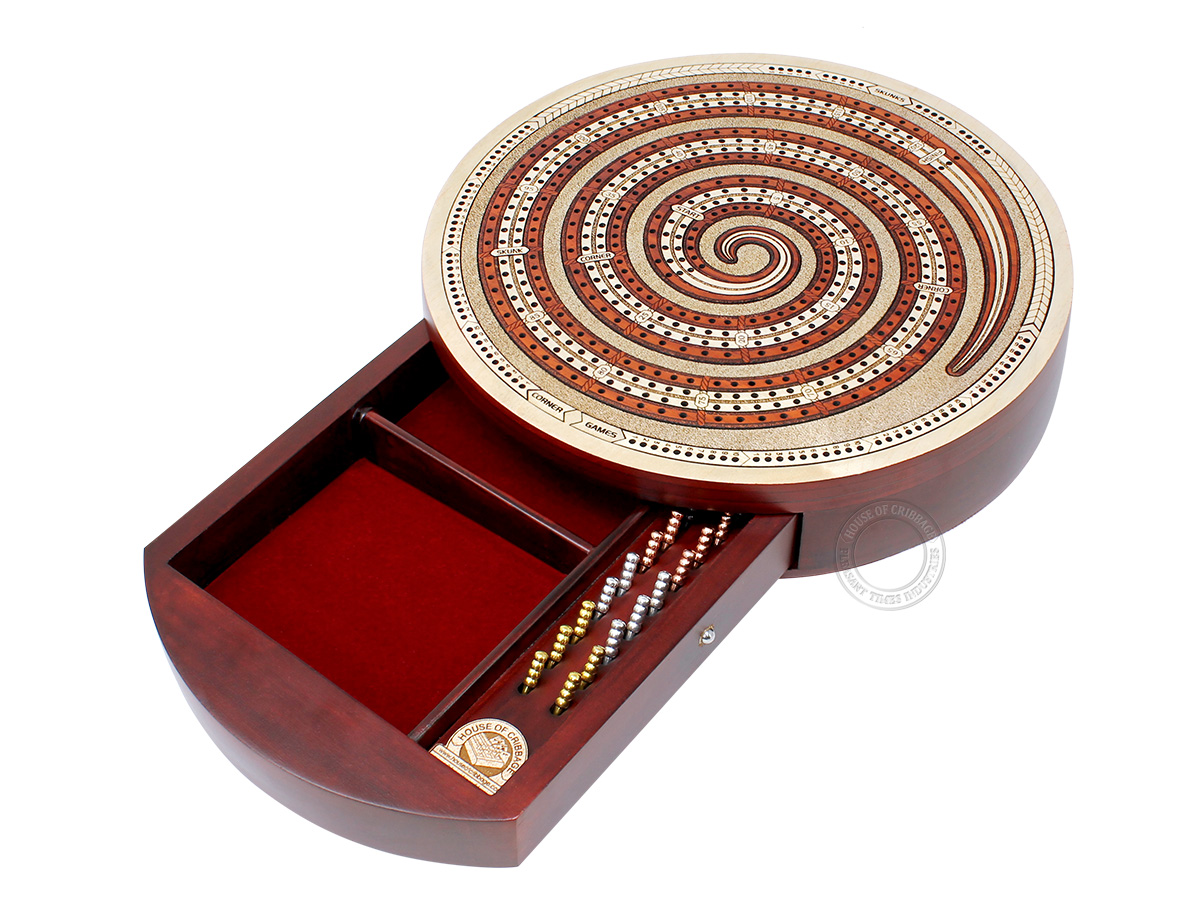 Round Cribbage Boards