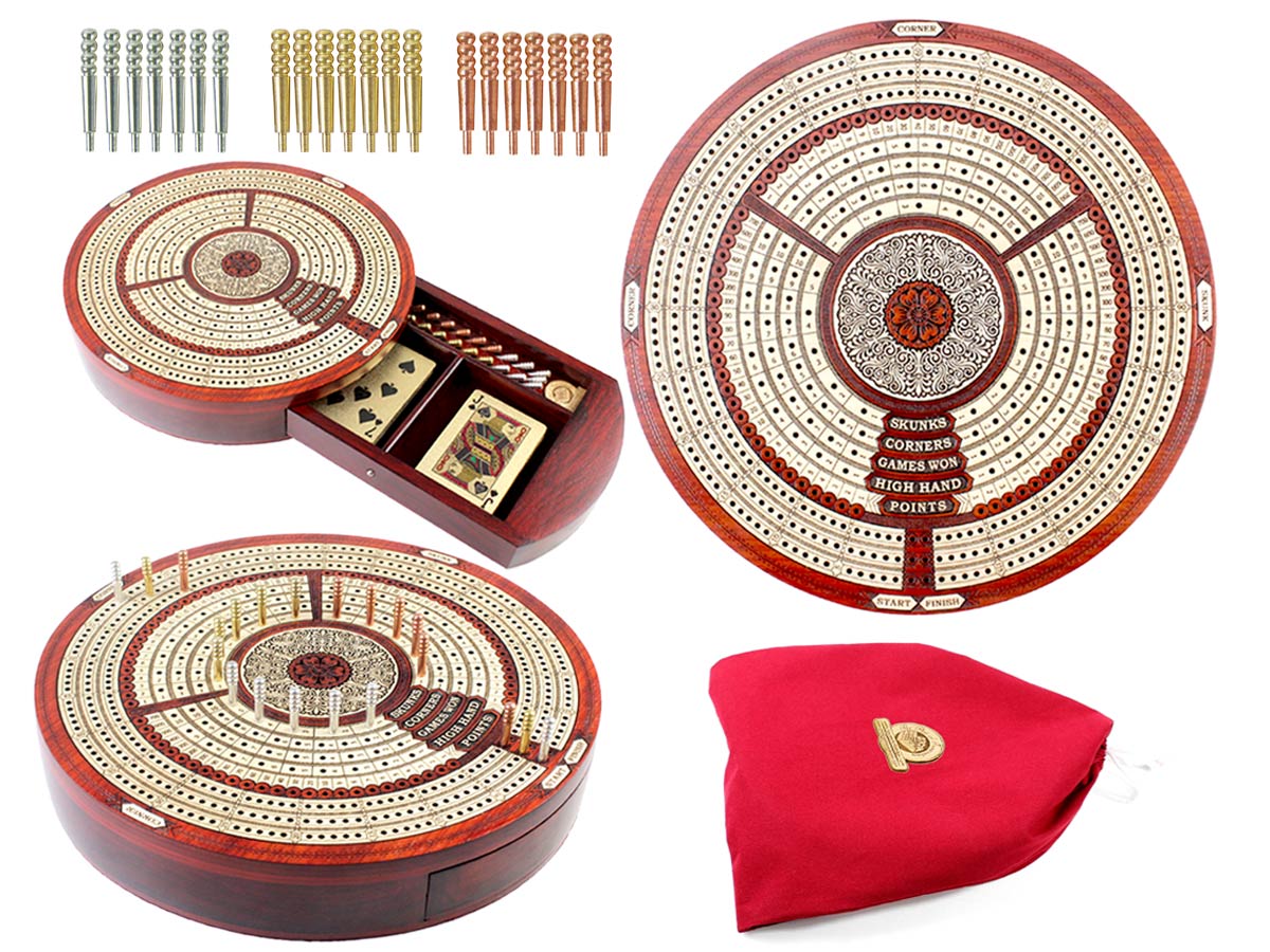 Round Cribbage Boards